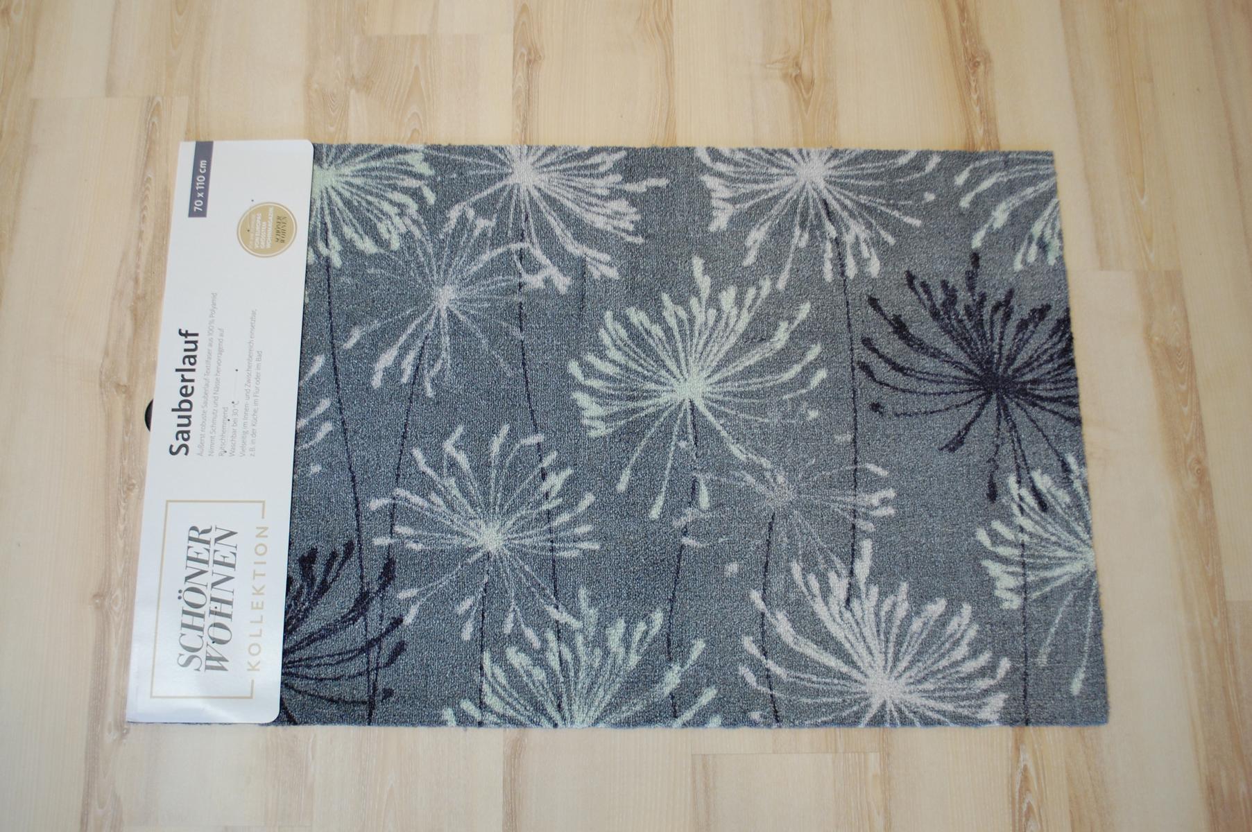 Fußmatte Schöner Wohnen Manhattan 1689 001 040 Pusteblume grau 67x100 ...