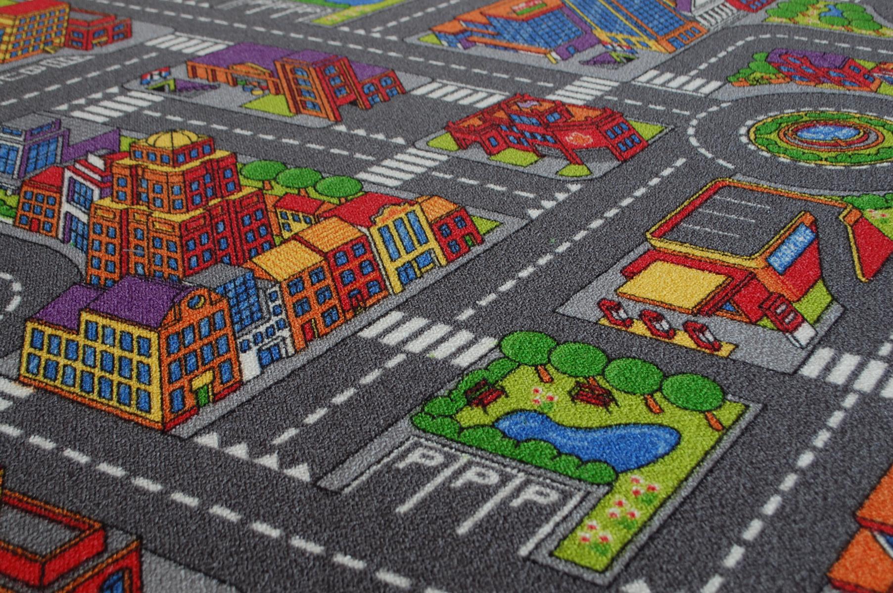 Straßenteppich Kinder Spielteppich Citylight 100x200 cm | eBay