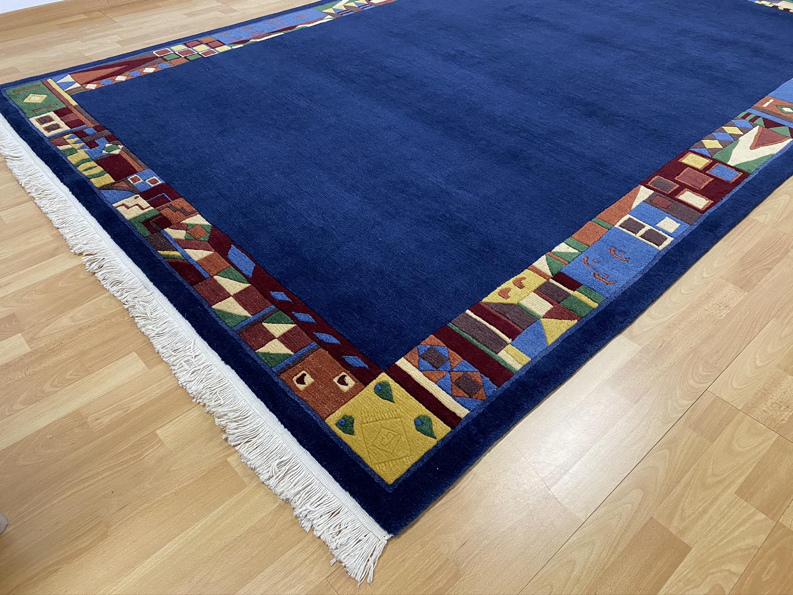 Nepal Teppich Avantgard AV 180 blau bunt | eBay