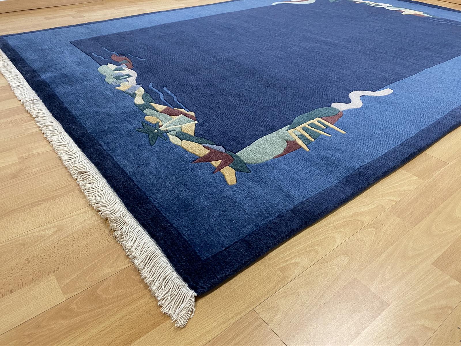 Nepal Teppich Modena 777 Landschaft blau marine | eBay